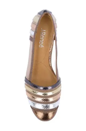 J. Reneé Melodee Wedge Pump - Metallic
