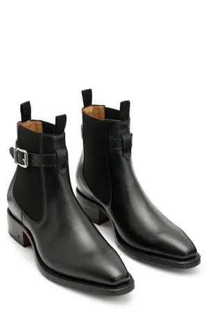 John Varvatos Walker Buckle Chelsea Boot In Black - 40% Off  display picture 1