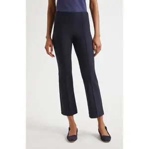 Vince Pintuck Pleat Crop Flare Pants - Coastal Blue