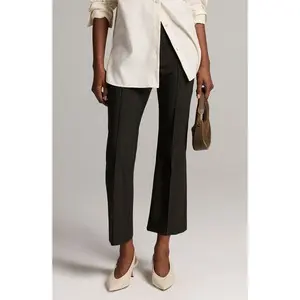 Vince Niki Mid-Rise Cropped Flare Pants Deep Forest