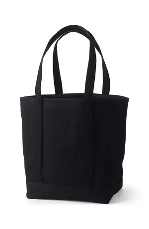 LANDS' END Canvas Tote Bag - Black/black