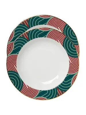 La DoubleJ Soup Plates Set Of 2 - Slinky Verde