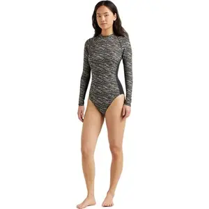 Vilebrequin Pearl Print Long Sleeve Rashguard Swimsuit - Noir