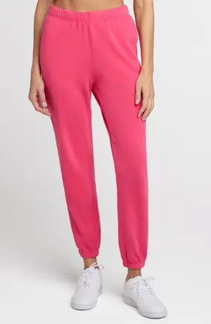 THE STANDARD STITCH Relaxed Fit French Terry Sweatpants - Azalea