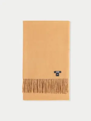 Gobi Cashmere Oversized Cashmere Woven Scarf Almond