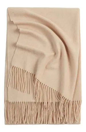 Gobi Cashmere Oversized Cashmere Woven Scarf - Beige