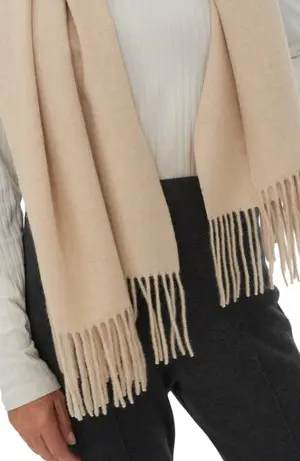 Gobi Cashmere Oversized Cashmere Woven Scarf - Beige