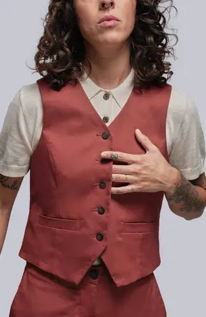 WILDFANG Tailored Fit Vest - Cinnamon