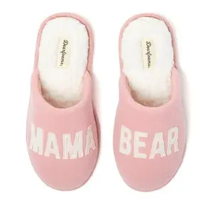 DEARFOAMS Carley Mama Bear Scuff Slipper - Blush