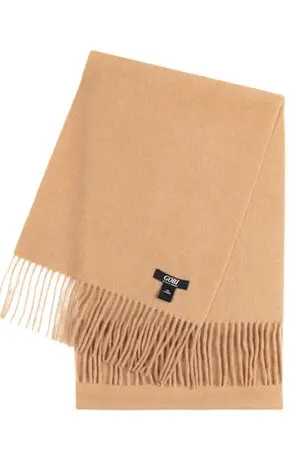 GOBI MONGOLIAN CASHMERE Cashmere Fringed Scarf - Sheepskin