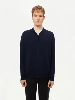Gobi Cashmere Jacket With Zip Closure