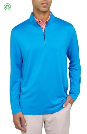 CON.STRUCT Regular Fit Melange Recycled Performance Quarter Zip