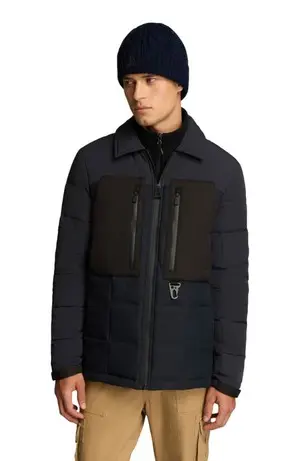 ALPENHAUS Berdiac Mixed Media Quilted Jacket - Indigo