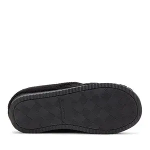 DEARFOAMS Libby Quilted Terry Clog Slipper - Black