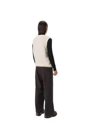 Gobi Cashmere Essential V-neck Cashmere Vest - Marshmallow