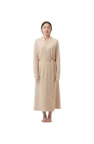 GOBI MONGOLIAN CASHMERE Long Cashmere Robe - Beige