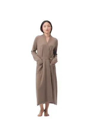 GOBI MONGOLIAN CASHMERE Long Cashmere Robe - Taupe