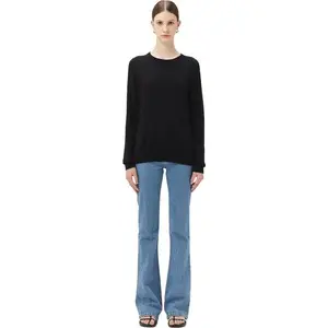 Gobi Cashmere Cashmere Crewneck Sweater - Black