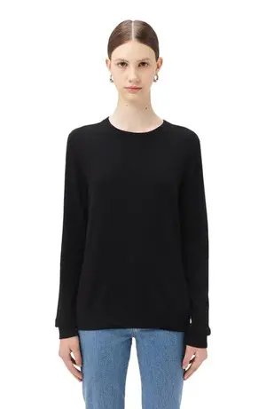 Gobi Cashmere Cashmere Crewneck Sweater - Black