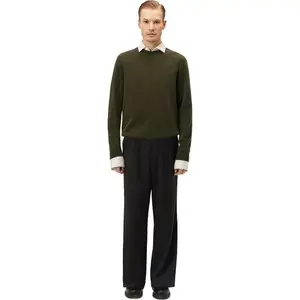 Gobi Cashmere Crewneck Cashmere Sweater - Capulet Olive