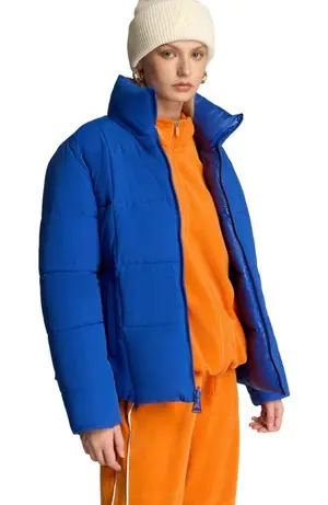 ALPENHAUS Winekka 2-in-1 Reversible Puffer With Oversized Removable Scarf Cobalt