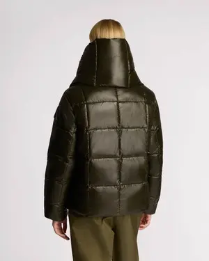 ALPENHAUS Winekka 2-in-1 Reversible Puffer With Oversized Removable Scarf - Moss
