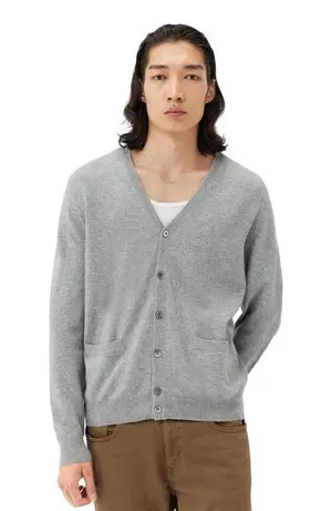 GOBI MONGOLIAN CASHMERE Essential Cashmere V-neck Cardigan - Vapor Blue