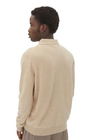 Gobi Cashmere Polo Neck Sweater - True Beige