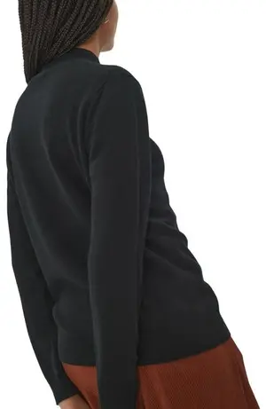 GOBI MONGOLIAN CASHMERE Cashmere Mock Neck Sweater - Black