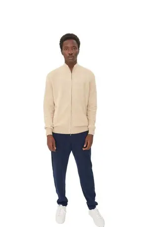 Gobi Cashmere Essential Full-zip Cashmere Cardigan - Beige