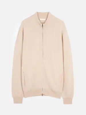Gobi Cashmere Essential Full-zip Cashmere Cardigan - Beige
