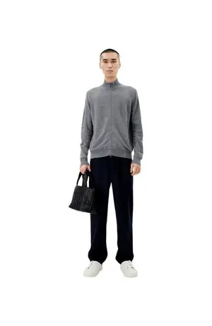 Gobi Cashmere Essential Full-zip Cashmere Cardigan - Dim Gray