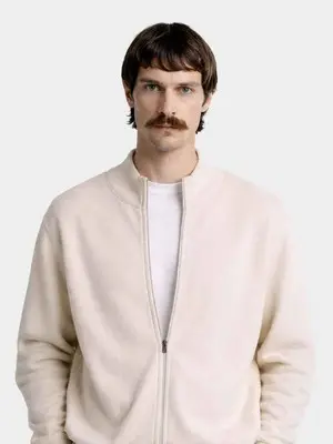 Gobi Cashmere Essential Full-zip Cashmere Cardigan - Marshmallow