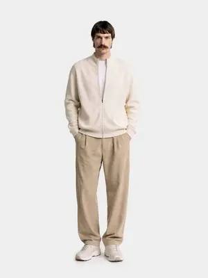 Gobi Cashmere Essential Full-zip Cashmere Cardigan - Marshmallow