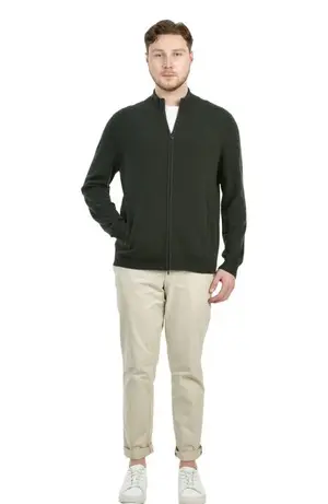 Gobi Cashmere Essential Full-zip Cashmere Cardigan - Mountain View