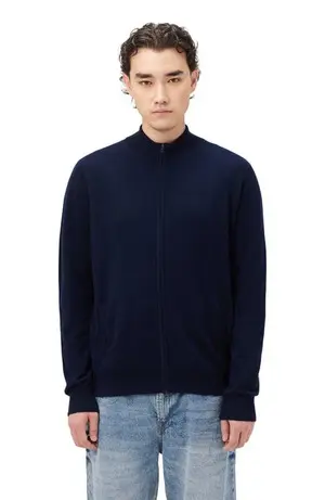 Gobi Cashmere Essential Full-zip Cashmere Cardigan - Navy