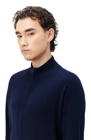 Gobi Cashmere Essential Full-zip Cashmere Cardigan - Navy