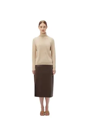 Gobi Cashmere Turtleneck Sweater - Beige