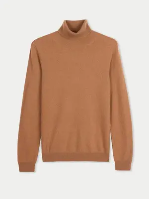 Gobi Cashmere Turtleneck Sweater - Chipmunk