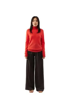 Women's Orange Turtleneck Sweaters