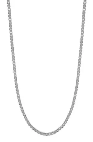 Bony Levy 14k Gold Box Chain Necklace - 14k White Gold