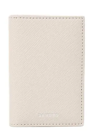Sandro Reconstituted Leather Leather Wallet Ficelle
