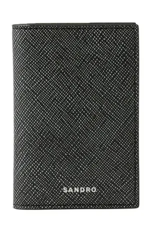 Sandro Reconstituted Leather Leather Wallet Graphites