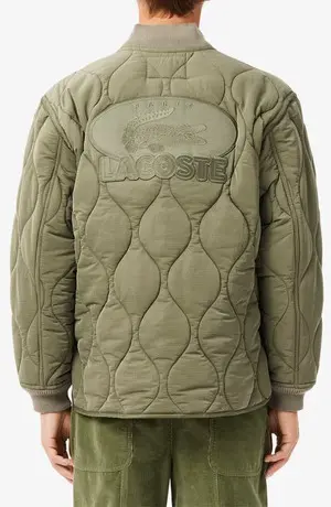 Lacoste Water-repellent Quilted Bomber Jacket