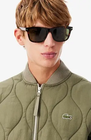 Lacoste Water-repellent Quilted Bomber Jacket