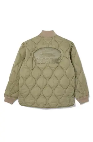 Lacoste Water-repellent Quilted Bomber Jacket