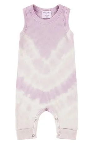 PAIGELAUREN Tie Dye Tank Romper - Purple