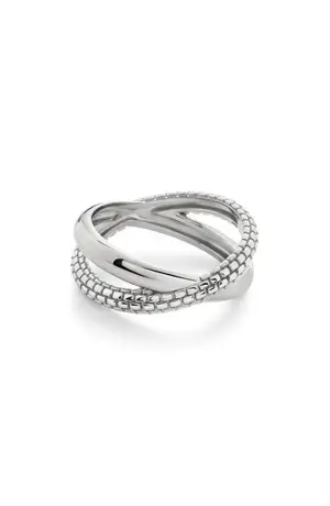 Monica Vinader Heirloom Crossover Ring - Sterling Silver