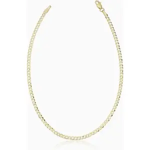 ORADINA 10k Gold Carmine Curb Anklet - Yellow Gold