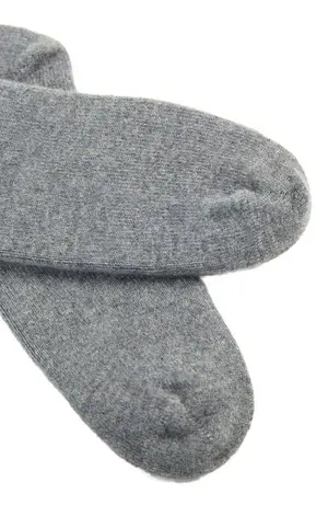 Gobi Cashmere Jersey Knit Bed Socks - Dim Gray